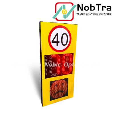China NobTra Solar LED Radar Speed Sign 1500×600×70mm with 24.125GHz Radar and IP54 Waterproof Rating for sale