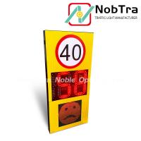 China Solar Powered LED Radar Speed Sign with 250 km/h Detection Range and IP54 Weatherproof Rating for sale