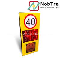 China Solar Powered Radar Speed Sign with LED Display - 119×55×8.5cm Dimensions, 250 km/h Detection Range for sale