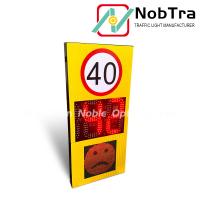 China Solar LED Radar Speed Sign with 10-250 km/h Detection Range, IP54 Waterproof Rating and 100m Standard Distance for sale