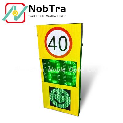 China Solar LED Radar Speed Sign 1500×600mm with Two-Way Detection IP54 CE Certified Traffic Safety Device for sale