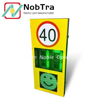 China Drive Safety Solar Powered Smiley Face Speed Sign with 60W Solar Panel and 300m Visibility for Traffic Management for sale