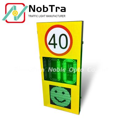 China Solar Powered LED Radar Speed Sign with 250 km/h Detection Range and IP54 Weatherproof Rating for sale