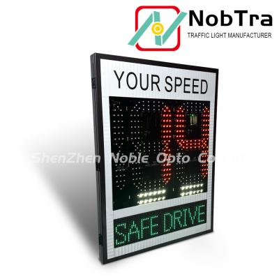 China NBTR188&L1-S Solar Radar Speed Feedback Sign with 60W Solar Panel and 500m Visibility for Traffic Control for sale