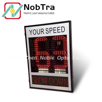 China NobTra 188-Digit Radar Speed Limit Sign with IP54 Weather Resistance and 12VDC Operation for Traffic Control for sale
