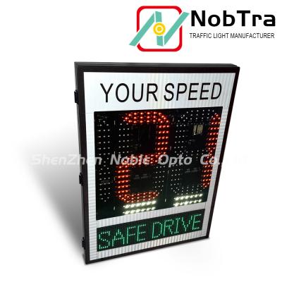 China Solar-Powered LED Speed Limit Sign with 60W Panel, 500m Visibility, IP54 Weather Resistant for Traffic Control for sale
