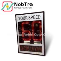 China Bolted Traffic Warning Sign with 188-Digit Display & 60W Solar Panel - IP54 Rated Speed Limit Monitor for sale