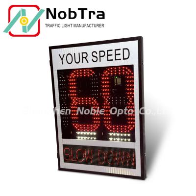 China Bolted Traffic Warning Sign with 188-Digit Display & 60W Solar Panel - IP54 Rated Speed Limit Monitor for sale