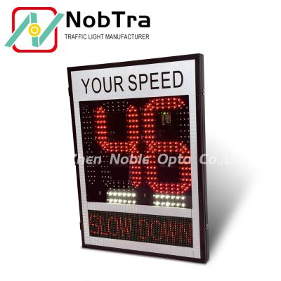China Solar 188 Digit Radar Speed Limit Sign with 60W Panel and 300m Visibility for Traffic Safety for sale