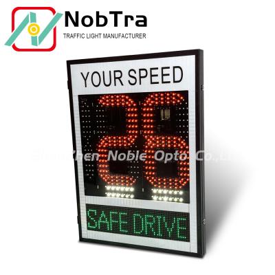 China Solar-Powered Speed Limit Sign with 60W Panel and IP54 Rating - Real Time Vehicle Speed Display for Traffic Control for sale