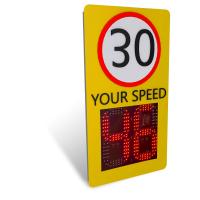 China Solar LED Radar Speed Sign with 1-250 km/h Measurement Range and IP54 Waterproof Rating for Traffic Safety for sale