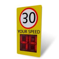 China Solar LED Radar Speed Sign with 1-250 km/h Measurement Range and IP54 Waterproof Rating for Traffic Safety for sale