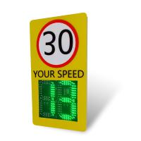 China Solar LED Radar Speed Sign with 1-250 km/h Measurement Range and IP54 Waterproof Rating for Traffic Safety for sale
