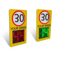 China Solar LED Radar Speed Sign with 1-250 km/h Measurement Range and IP54 Waterproof Rating for Traffic Safety for sale