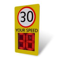 China Solar LED Radar Speed Sign with 150m Detection Range and Phone APP Control - 530×960×72mm, 20KG for sale