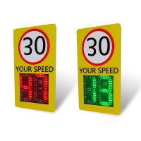 China Millimeter Wave Radar Solar LED Speed Display with 150m Detection Range and 1-250 km/h Measurement for sale