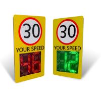 China Millimeter Wave Radar Solar LED Speed Display with 150m Detection Range and 1-250 km/h Measurement for sale
