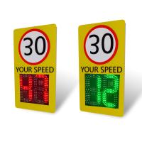 China Solar LED Radar Speed Sign with 150m Detection Range, IP54 Waterproof Rating and ±1 km/h Accuracy for Traffic Safety for sale