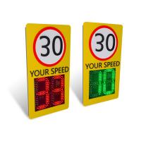 China Solar LED Radar Speed Sign with 150+ Meter Detection, IP54 Waterproof Rating and Mobile App Control for sale