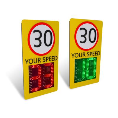 China Solar LED Radar Speed Sign with 150+ Meter Detection, IP54 Waterproof Rating and Mobile App Control for sale