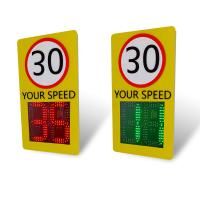 China Solar LED Radar Speed Sign with ±1 km/h Accuracy, 150m Detection Range and IP54 Waterproof Rating for sale