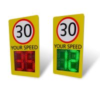 China 150M Detection Solar LED Radar Speed Sign with 250 km/h Range and Wireless 433MHz Communication for sale