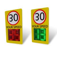 China 150M Detection Solar LED Radar Speed Sign with 250 km/h Range and Wireless 433MHz Communication for sale