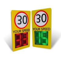 China Solar LED Radar Speed Sign with ±1 km/h Accuracy, 150m Detection Range and IP54 Waterproof Rating for sale