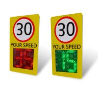 China 150M Detection Solar LED Radar Speed Sign with 250 km/h Range and Wireless 433MHz Communication for sale