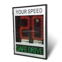China Radar Speed limit Sign with Green Red Colors Radar Detection Distance With 200 Meters for Safe Drive for sale
