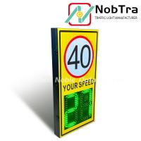 China Solar 12V Or AC 220V Powder-coated Steel Good Visibility Traffic Speed Limit Display Two Digit Radar Speed Sign Traffic Detector for sale
