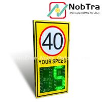 China 12watt Red and 15watt Green Power Consumption Cold Rolled Sheet Digital Speed Limit Signs for 200 Meters Radar Detection for sale