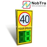 China 200 Meters Radar Detection Distance Digital Speed Limit Signs with 1 Year and More Than 300 Meters Visibility Range for sale