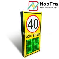 China Remote Control Solar Powered Radar Speed Signs with Integrated Radar and 140 Pcs LED Quantities for sale