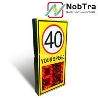 China NobTra NBP10-L4-P Radar Speed Sign with 150m Detection Range and Solar/AC Power Options for Traffic Safety for sale