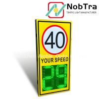 China NobTra NBP10-L4-P Radar Speed Sign with 150m Detection Range and Solar/AC Power Options for Traffic Safety for sale