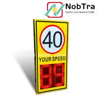 China NobTra NBP10-L4-P Radar Speed Sign with 150m Detection Range and Four-Line LED Display for Traffic Safety for sale