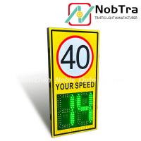 China NobTra NBP10-L4-P Radar Speed Sign with 150m Detection Range and Four-Line LED Display for Traffic Safety for sale