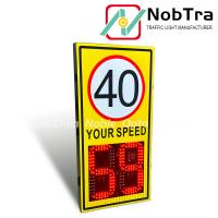 China NobTra NBP10-L4-P Radar Speed Sign with 150m Detection Range and Four-Line LED Display for Traffic Safety for sale