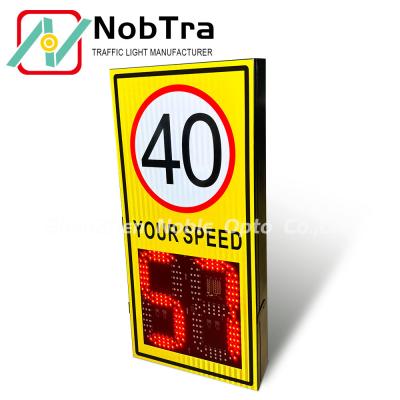 China 200 Meters Radar Detection Distance Digital Speed Limit Signs with 1 Year and More Than 300 Meters Visibility Range for sale