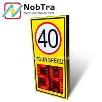 China Weatherproof IP 54 Radar Feedback Sign Solar Featuring Radar Working Frequency 24.125GHZ and Speed Limit 1 to 99kmh for Road Speed Control for sale