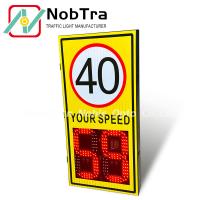 China Weatherproof IP 54 Radar Feedback Sign Solar Featuring Radar Working Frequency 24.125GHZ and Speed Limit 1 to 99kmh for Road Speed Control for sale