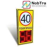 China 40C To 70C 2 digits Solar Powered Radar Speed Feedback Sign Featuring Solar 12V Or AC 220V Power Source For Road Safety for sale