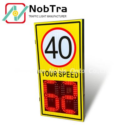 China Pole Mount Customized Speed Limit Sign With Radar Speed Detector Powder-coated Steel Board Material Ideal For Traffic Control And Safety for sale
