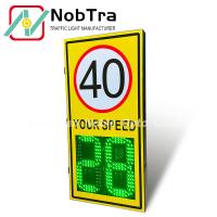 China Solar Powered Radar Sign with Temperature Display for sale