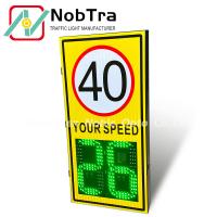 China 2-Digit Solar Radar Speed Display Sign 250km/h Detection Range IP54 Weatherproof with 60W Solar Panel for sale