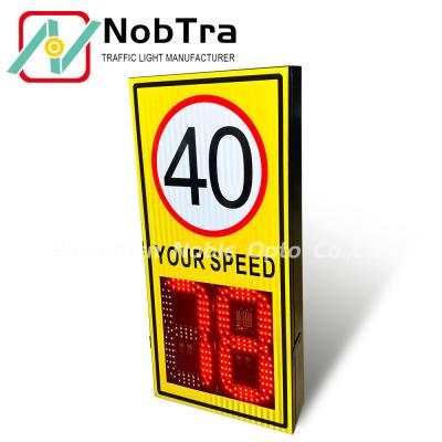 China NobTra NBP10-L4-P Radar Speed Sign with 150m Detection Range and Solar/AC Power Options for Traffic Safety for sale