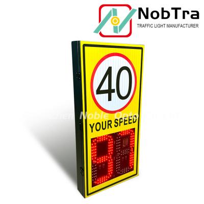 China LED Display Radar Sensors Speed Sign Speed Limit 1-99kmh Durable Accurate Traffic Monitoring Equipment for sale