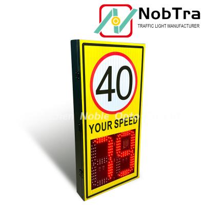 China LED Display Type Radar Feedback Sign Solar featuring 60 Watt Solar Panel and Solar 12V or AC 220V Power Source for Road Monitoring for sale