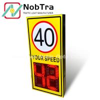 China Solar Powered Radar Feedback Sign 1-250km/h Speed Limit Painted Iron Board for sale